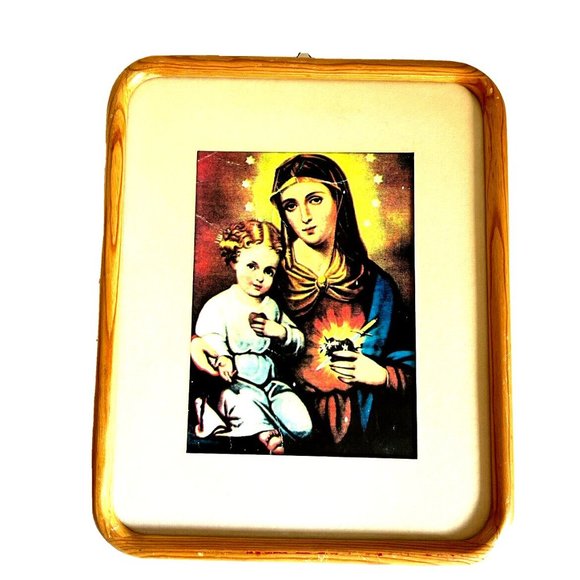Vintage | Art | Vintage Madonna Del Granduca Color Print Matted Wood ...